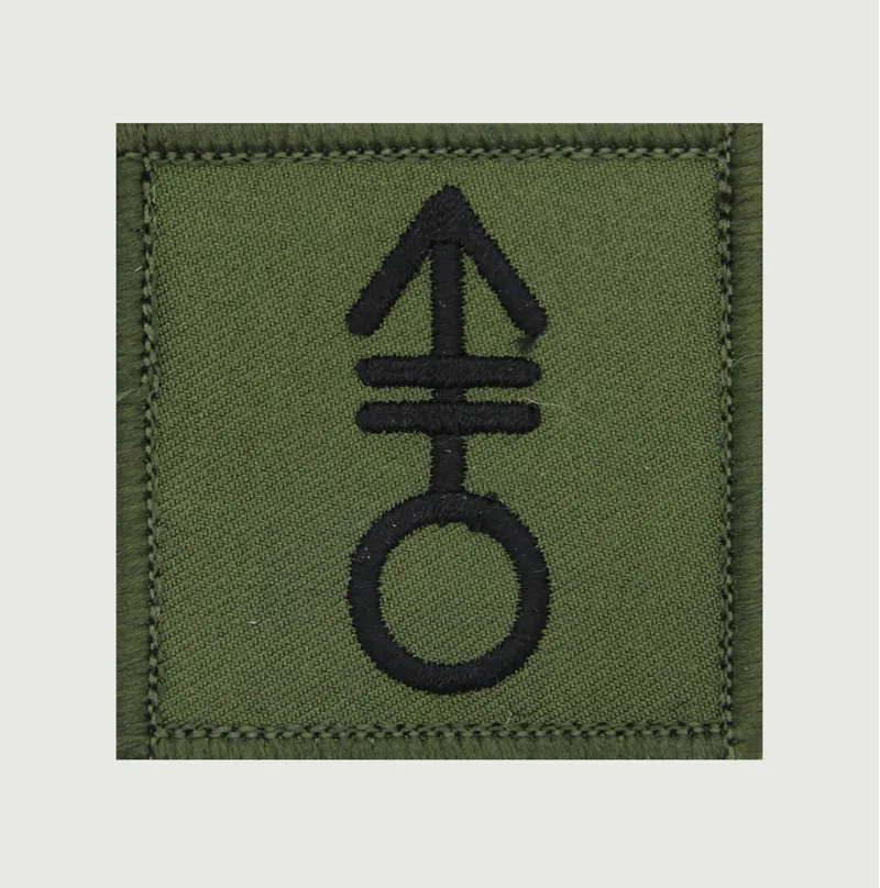 Mortars Map Symbol Subdued Hook and Loop Patch in Olive Green