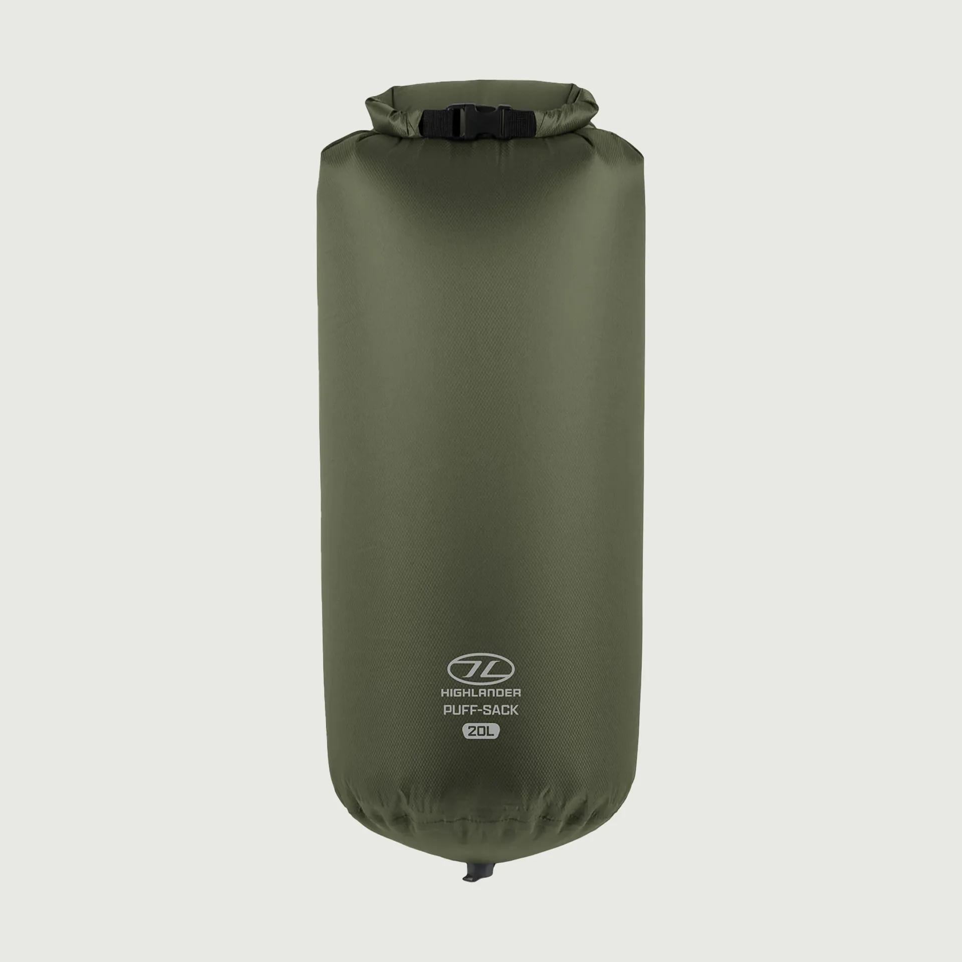 20L Puff Sack Inflation Dry Bag In Olive Green.