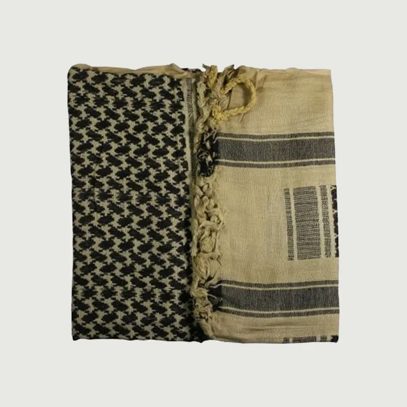 Shemagh In Sand And Black