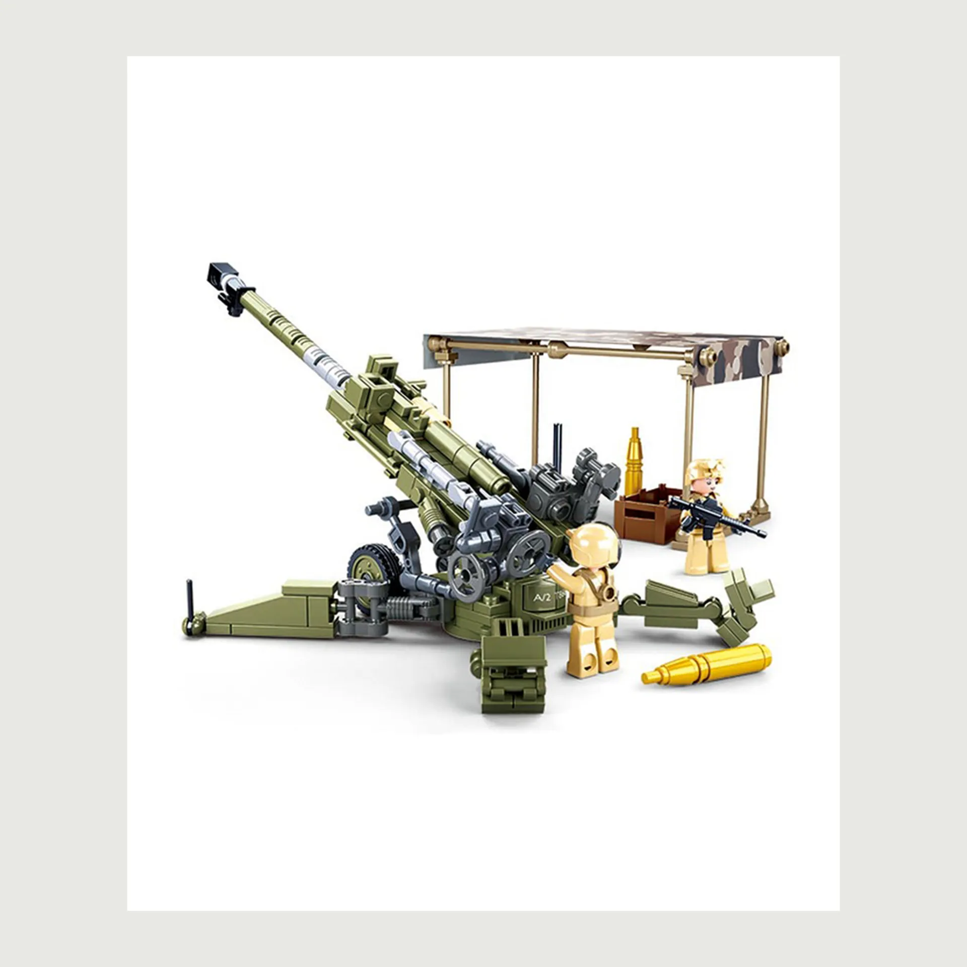 Sluban Bricks Howitzer - B0890 in green