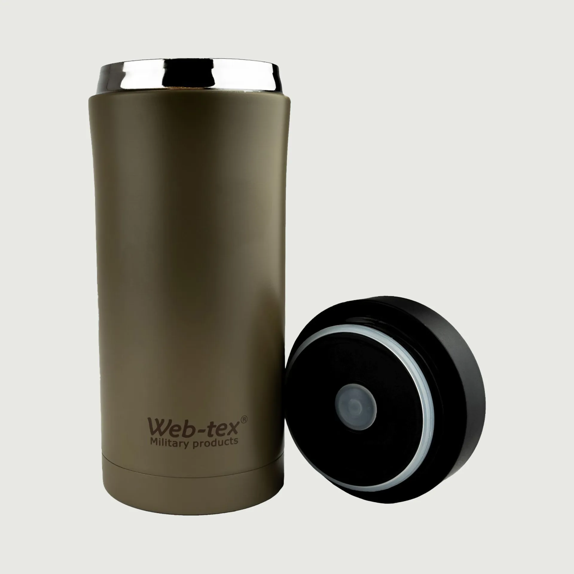 330ml Ammo Pouch Flask Mug In coyote tan.