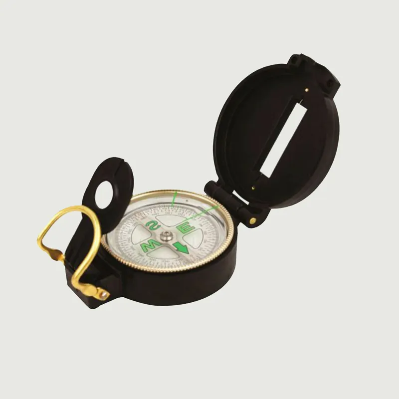 Lensatic Compass For Navigation And Map Reading In Black